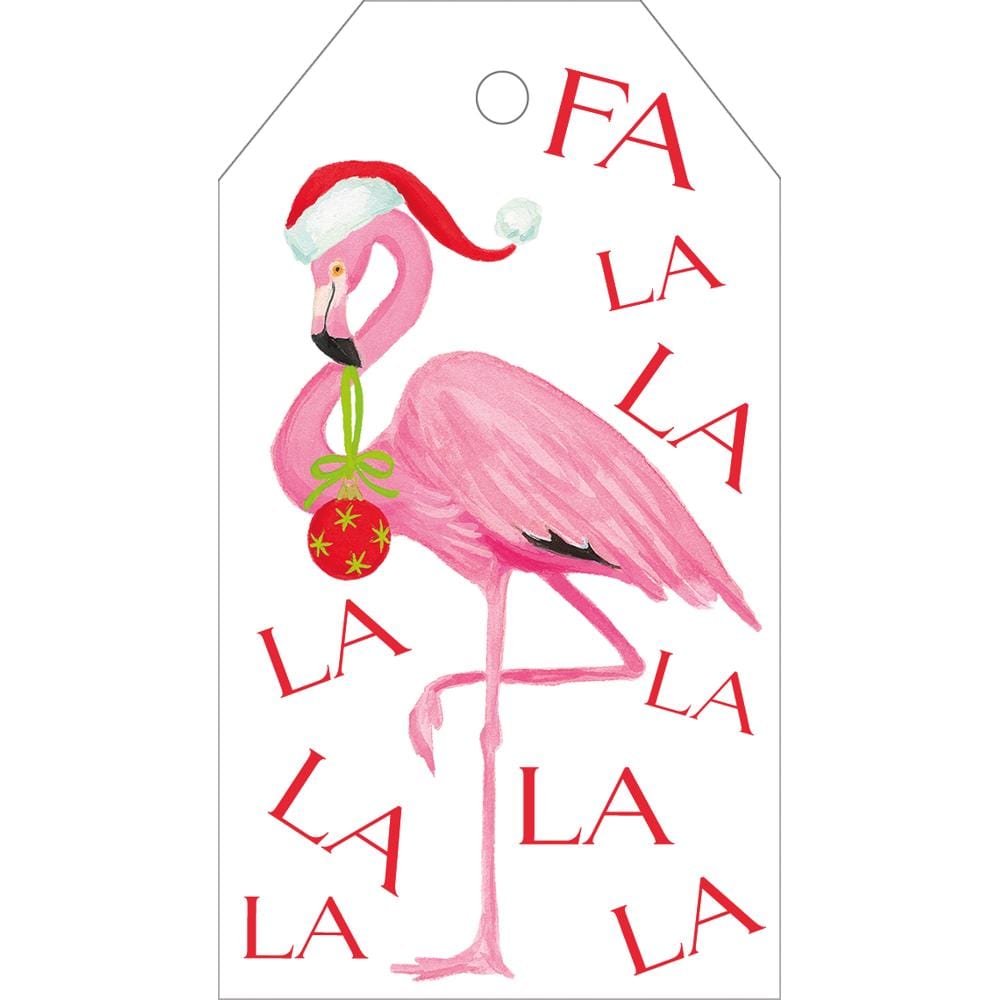 Christmas Flamingos Gift Hang Tags - 4 Per Package – Caspari