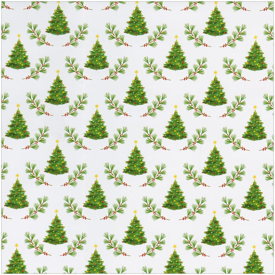 Little Christmas Trees Gift Wrap - One 30" X 8' Roll – Caspari