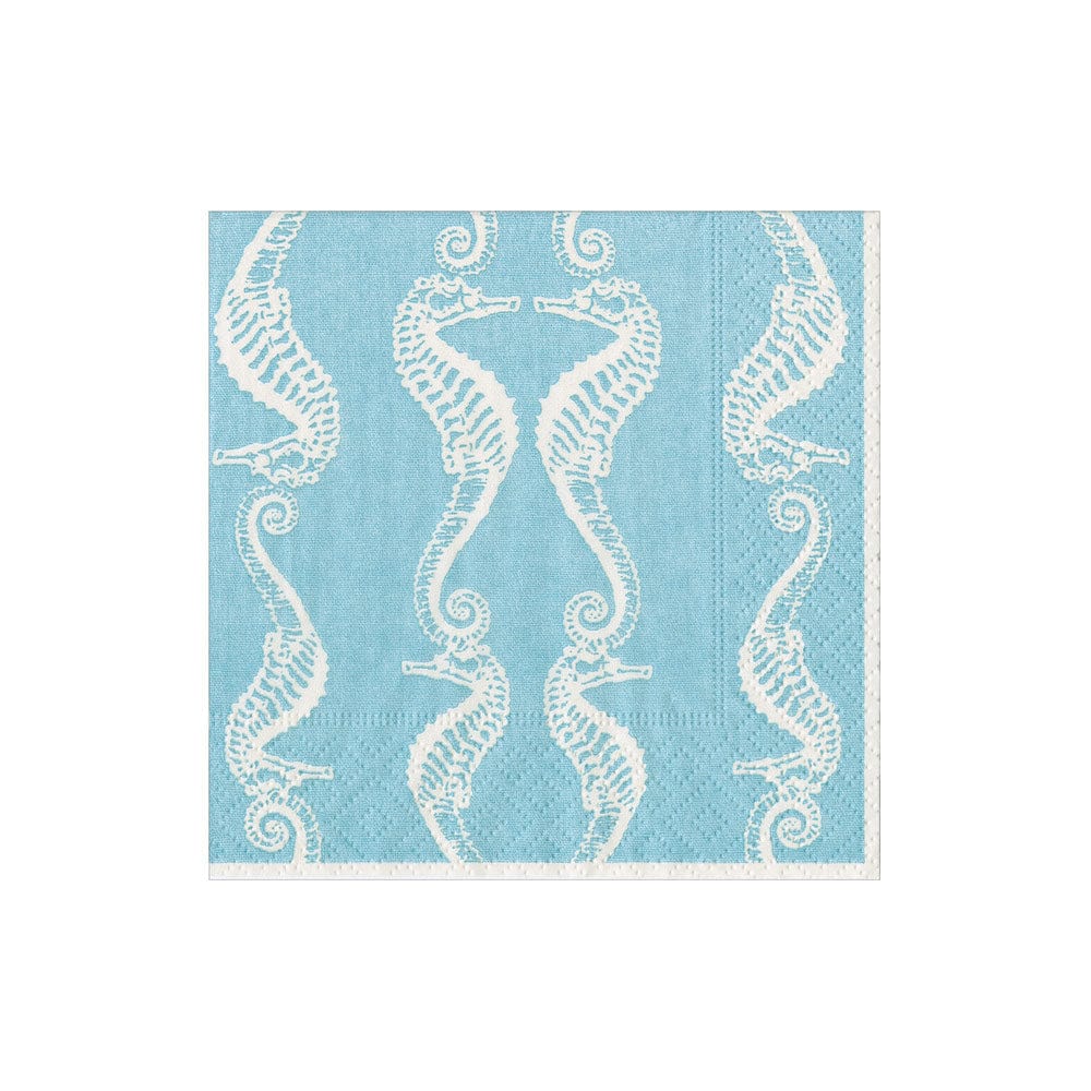 11893B, Seahorses Robin'S Egg Boxed Cocktail Napkins - 40 per box, Any ...