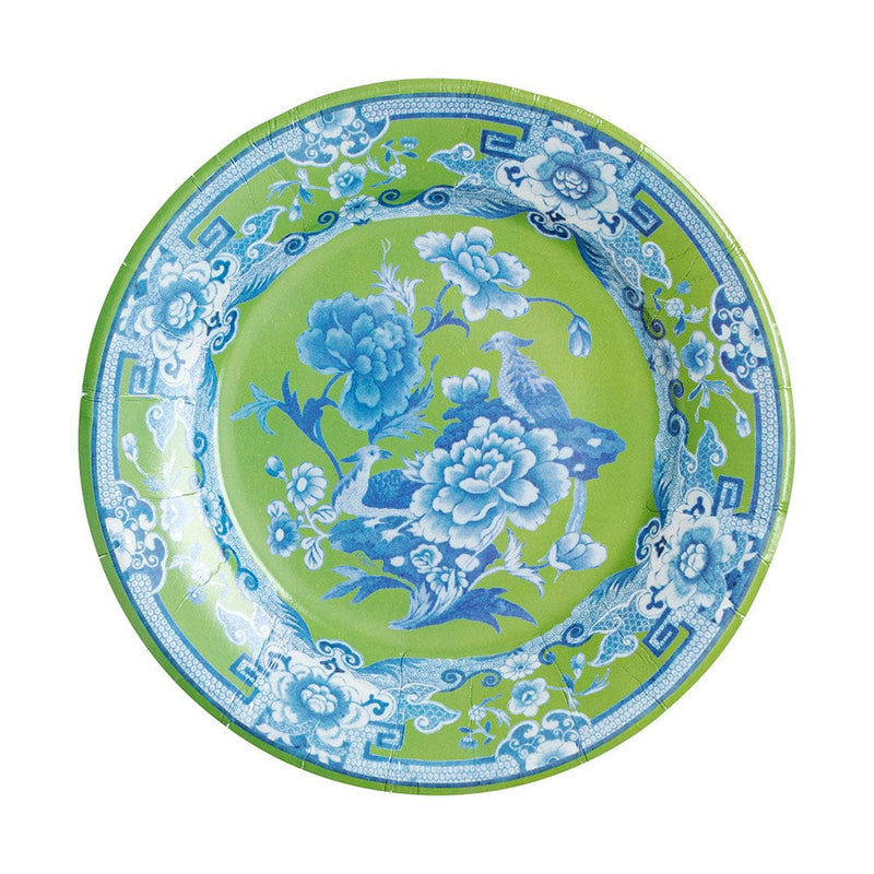 Green and Blue Paper Plates | Salad & Dessert | 8 Pack – Caspari