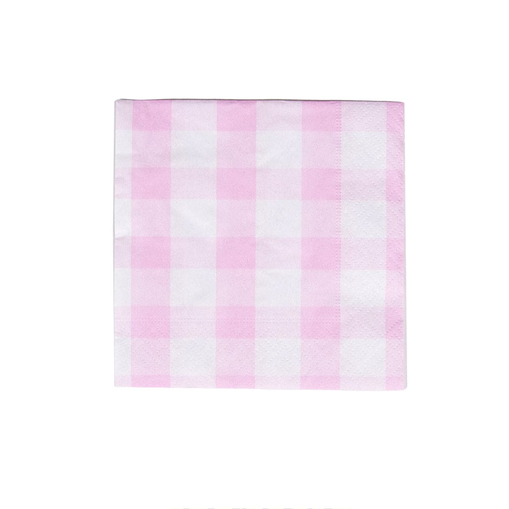 17073B, Gingham Pink Napkin Box Cocktail - 40 per box, Any Occasion ...