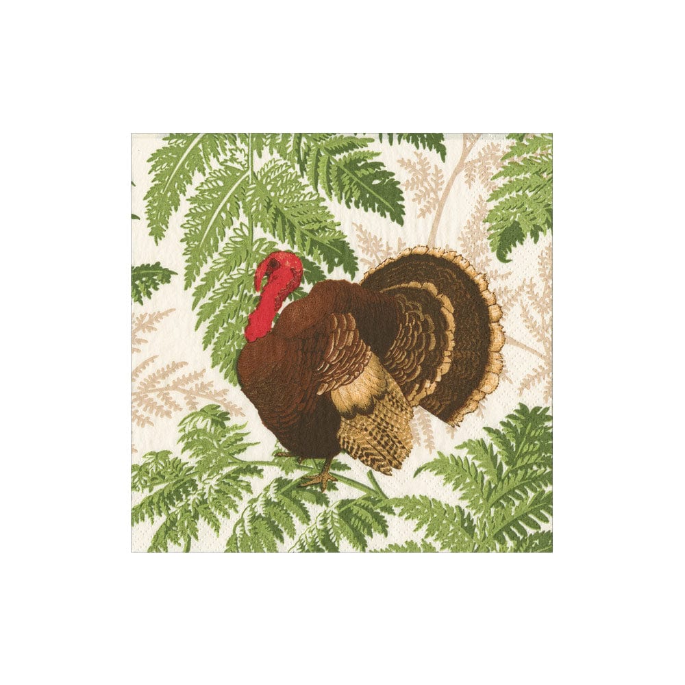 18770C, Turkey Among Ferns Cocktail Napkins - includes 20 Cocktail ...