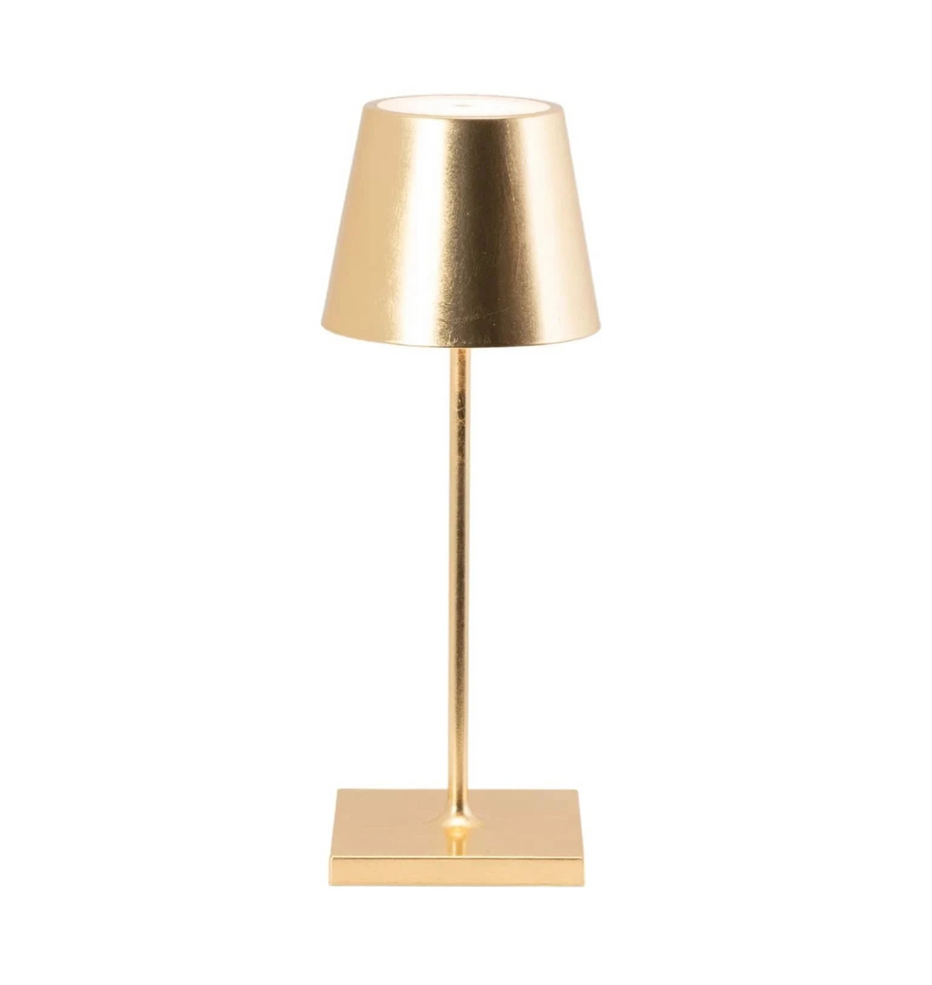 Zafferano Poldina Pro Mini Lamp | Gold Leaf Table Lamp – Caspari