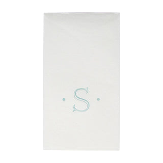 2901GG.S, Caspari Antique Initial-Robin's Egg Paper Linen Boxed Guest ...