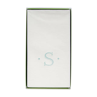 2901GG.S, Caspari Antique Initial-Robin's Egg Paper Linen Boxed Guest ...