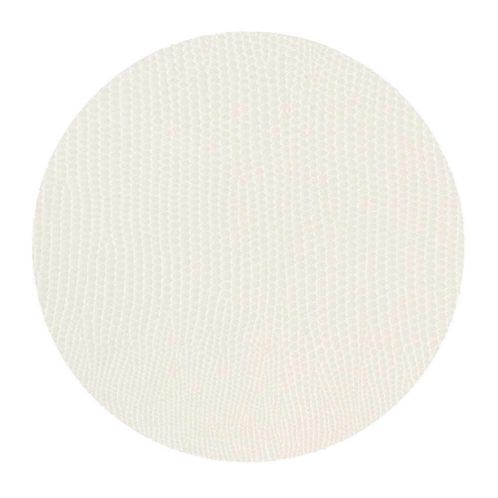 Cream Lizard Round Coasters | 8 Pack | Table Decor – Caspari
