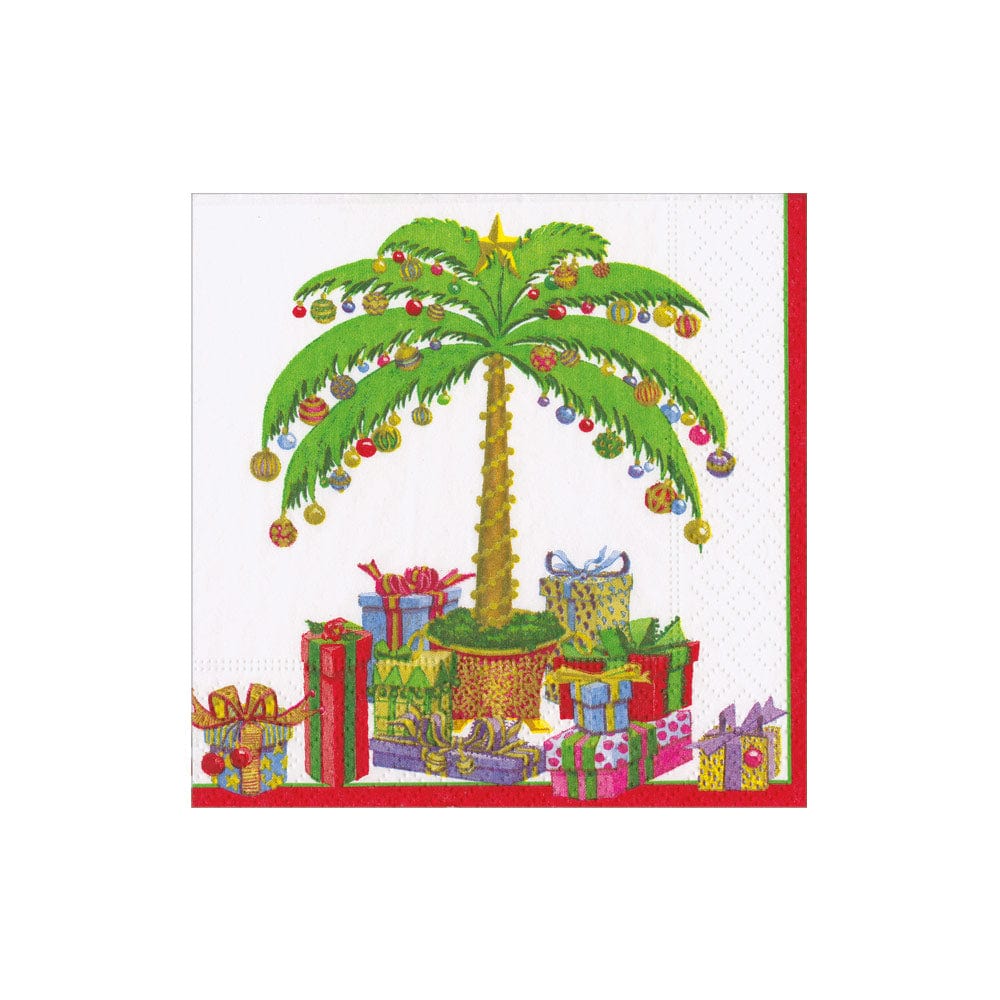 8030C, Deck The Palm Pearl Cocktail Napkins - includes 20 per package ...