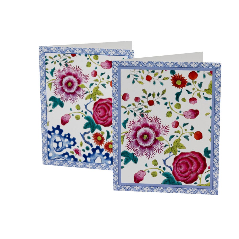 Floral Porcelain Assorted Boxed Note Cards - 10 Note Cards & 10 Envelo ...