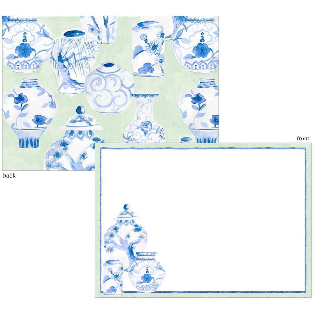 Glazed Porcelain Correspondence Cards - 12 Card & Envelopes – Caspari