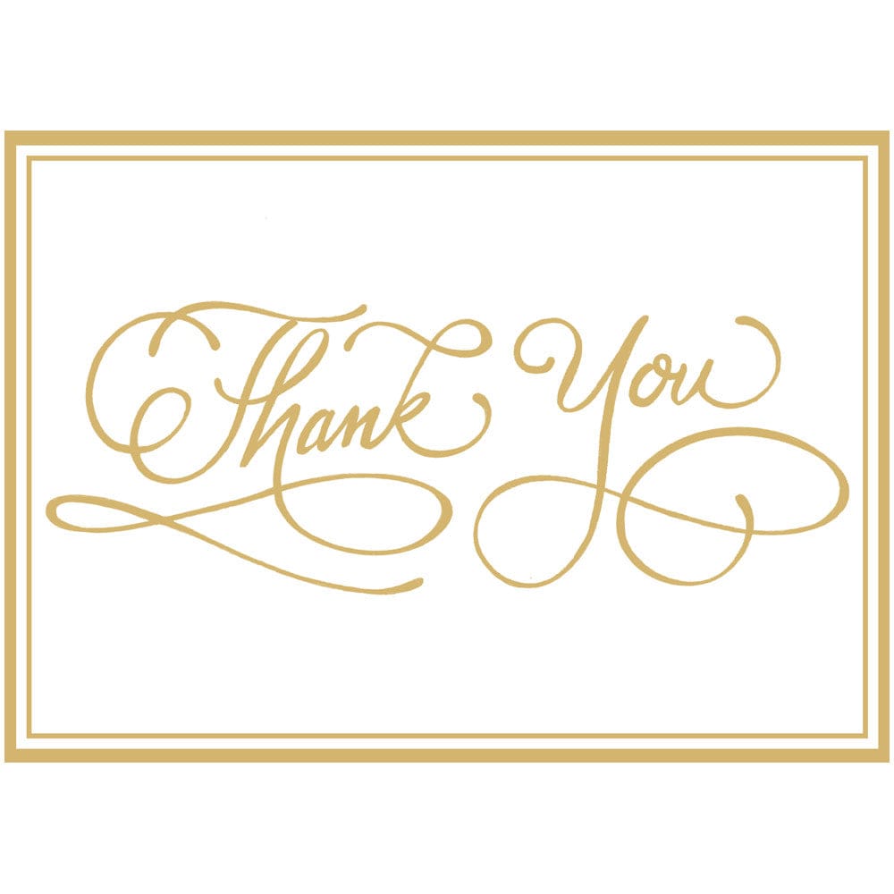 95675.44B, Thank You Calligraphy Foil Thank You Notes, Any Occasion ...