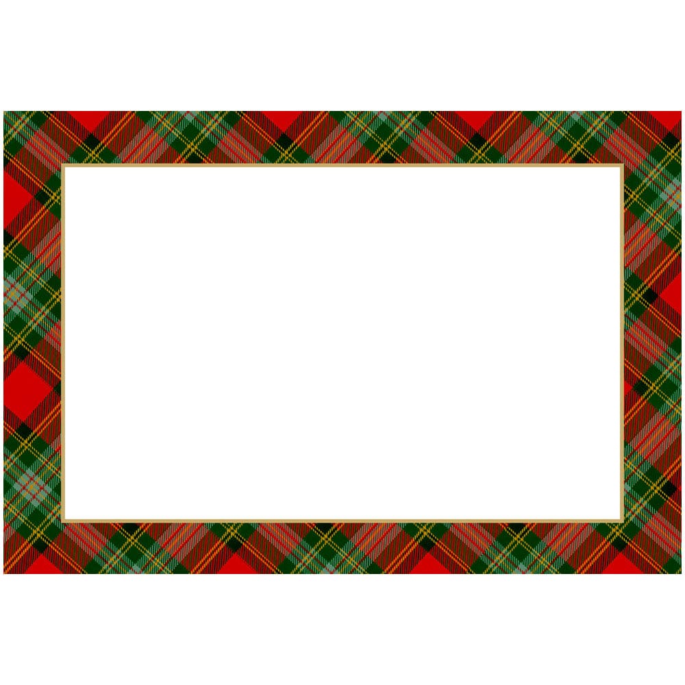 95913P, Tartan Red Foil Place Cards - includes 8 Cards, Christmas, Red ...