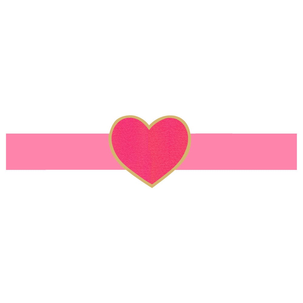 PNR001, Pink Heart Foil Die Cut Foil Stamped Paper Napkin Rings - 8 ...