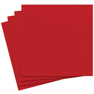 Red Paper Linen Dinner Napkins | 12 Pack | Caspari