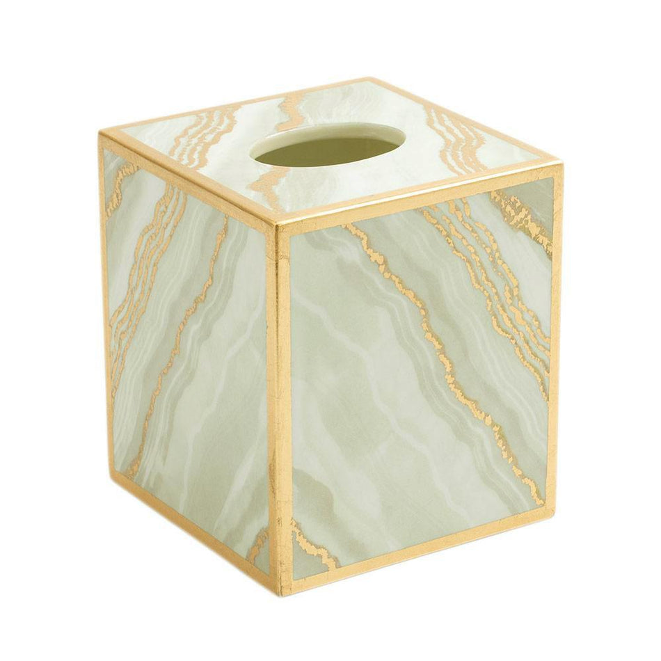 Marble Lacquer Tissue Box Cover in Moonlight Grey - 1 Each – Caspari
