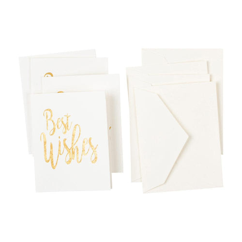 Best Wishes Gift Enclosure Cards | Gold Foil Mini Cards – Caspari
