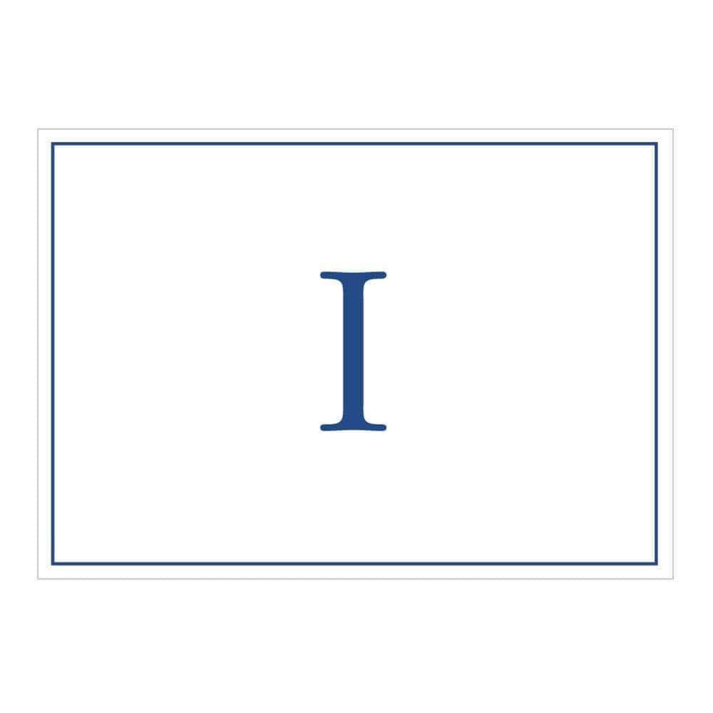 Caspari Navy Embossed Single Initial Boxed Note Cards - 8 Note Cards ...