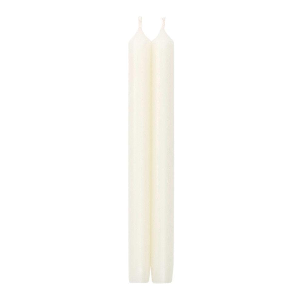 Straight Taper 10" White Candles | 4-Pack | Smokeless & Dripless – Caspari