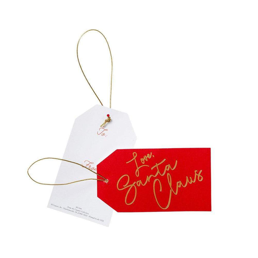 Love Santa Claus Classic Gift Tags | 4 Per Package Online – Caspari