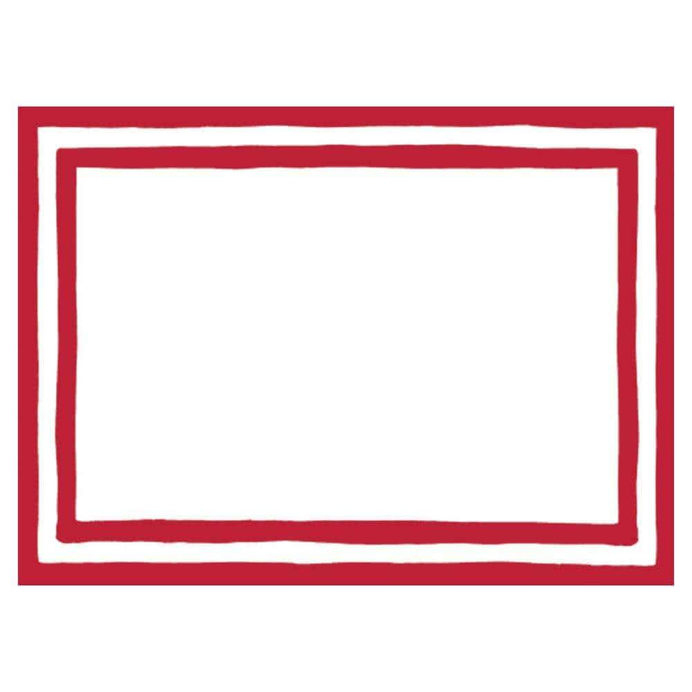 Red Border Stripe Self-Adhesive Labels | 12 Pack Online – Caspari