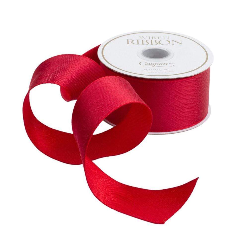 Red Reversible Wired Ribbon - 6 Yard Spool – Caspari